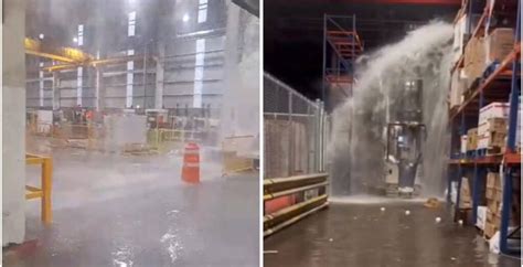 Fuerte Tromba Provoca Inundaciones En Planta De Mabe En Celaya