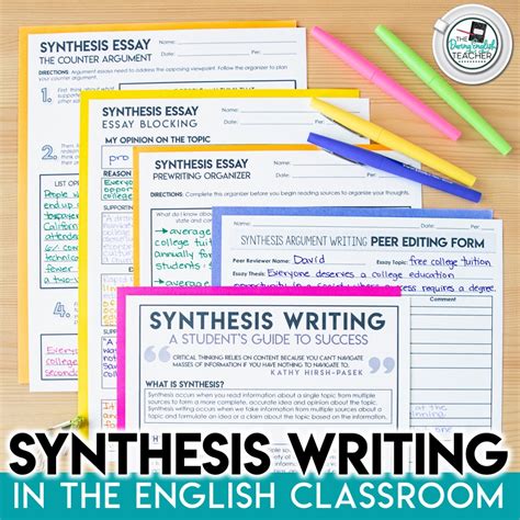 Synthesis Writing In The English Classroom The Secondary English