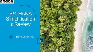 S HANA Simplifications PptxS HANA Simplifications Pptx