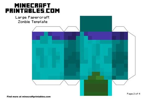 Minecraft Papercraft Mutant Zombie