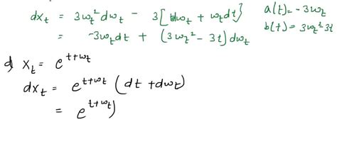 Solvedconsider The Stochastic Differential Equation Dxt At Xt At