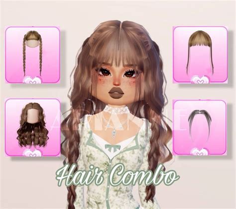 Dti Cute Hair Combo ⋆˚ 𝜗𝜚˚⋆ Dress To Impress Dress Hairstyles