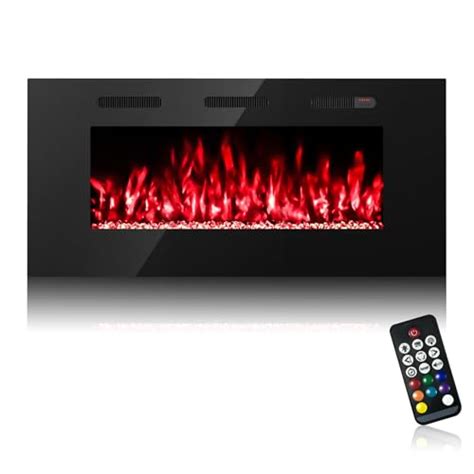 50 Inch Wall Mounted And Recessed Electric Fireplace Heater Modern Fire Place Eletric Fireplace