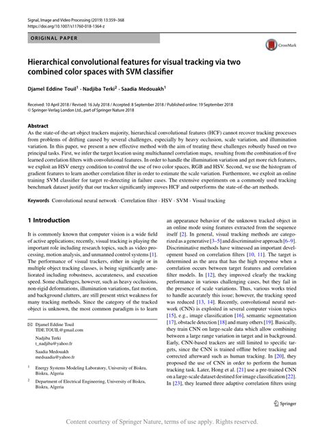 Hierarchical Convolutional Features For Visual Tracking Via Two