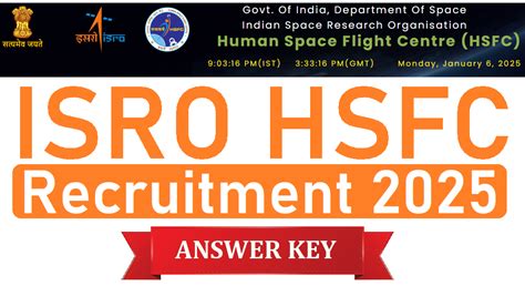 Isro Hsfc Final Answer Key 2025 Official Link Out Check Isro Rank ‣ Anil Sir Iti