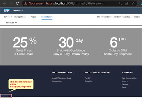 Linked Page Contained In Paragraphcomponent Could Not Be Loaded Under