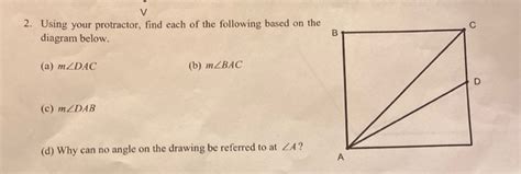 Solved V с Using your protractor find each of the Chegg