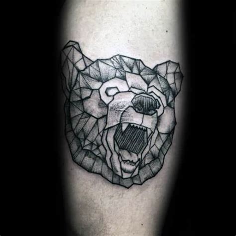 Geometric Bear Tattoo Designs For Men Manly Ink Ideas