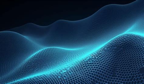 Abstract Dot Blue Wave Pattern Screen Gradient Background Technology And Science Concept