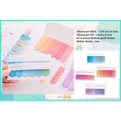 Jual 120 Lembar Sticky Notes Warna Pastel Sticky Note Stick Marker