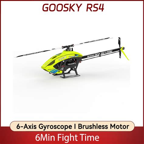 Goosky RS RC Helicopter Large Size CH D Flybarless Direct Drive Brushless Motor Class