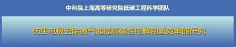 中科院上海高等研究院低碳工程科学团队：仿生电极去除微气泡提高碱性电解制氢效率的研究 知乎
