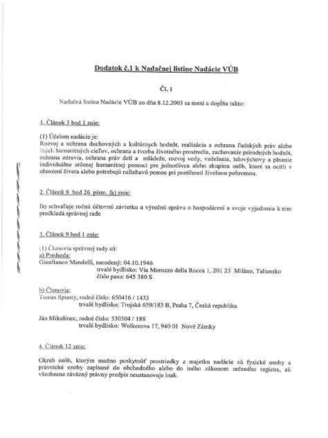 Vub Dodatok 1 Spurny Rodne Cislo Pdf