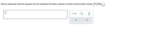 Solved Write A Balanced Chemical Equation For The Standard