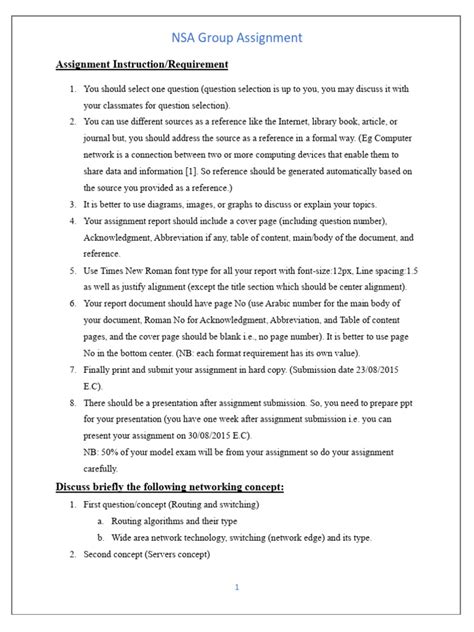 Group Assignment Pdf Computer Network Osi Model