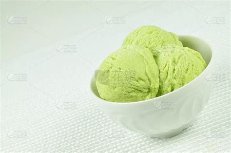 碗里的开心果冰淇淋素材 花瓣网