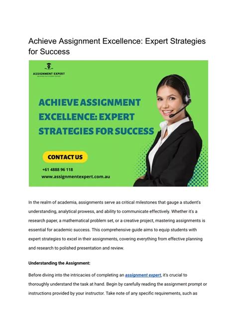 Ppt Achieve Assignment Excellence Expert Strategies For Success
