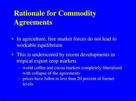 Ppt International Commodity Agreements Revisited Powerpoint