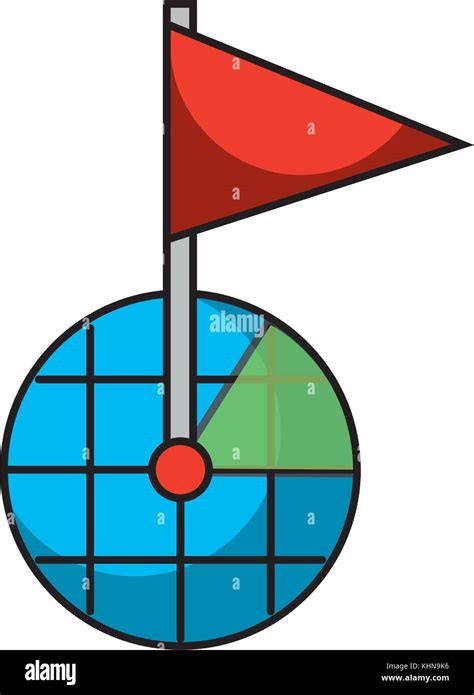 Gps Navigation Screen Pointer Map Flag Marker Symbol Stock Vector Image Art Alamy
