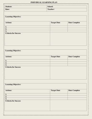 20 Individual Learning Plan Template Artofit