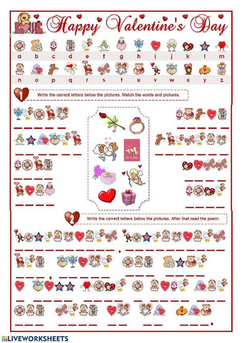 Valentines Cry… Free Interactive Worksheets 5483654