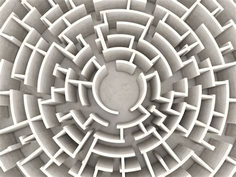 Premium Photo Circular Maze 3d