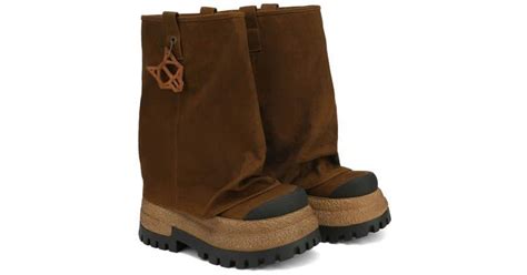 Naked Wolfe Disturb Platform Hooded Boot In Brown Lyst