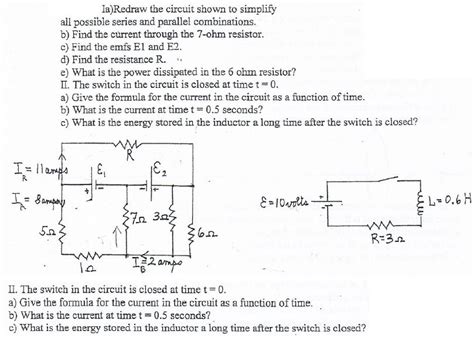 solved la redraw the circuit shown to simplify all possible