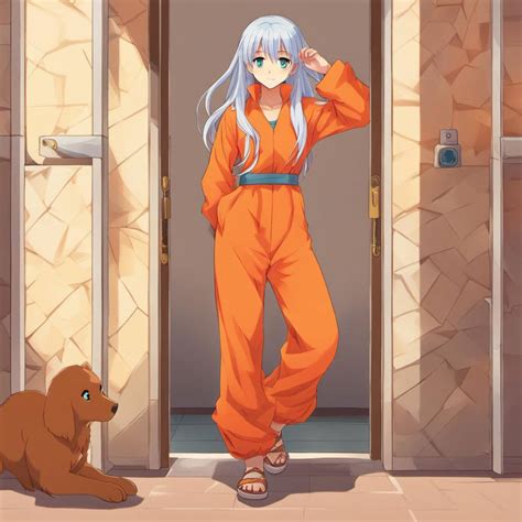 A Teenager Girl With Long White Hair And Pale Blue By Mochamonster X9
