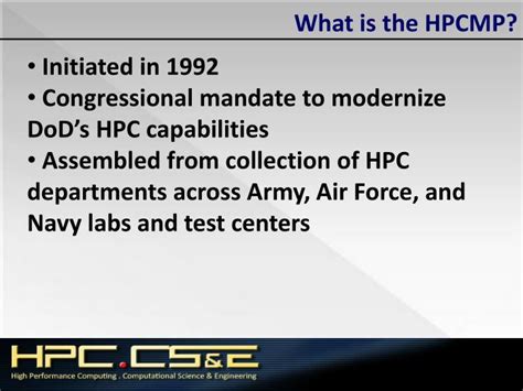 ppt hpcmp benchmarking and performance analysis powerpoint