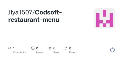 Github Jiya1507codsoft Restaurant Menu