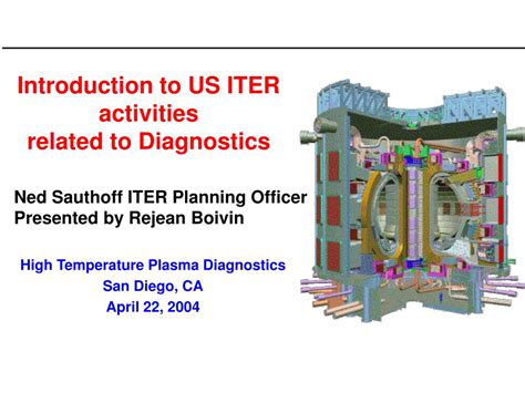 Ppt Introduction To Us Iter Activities Related To Diagnostics