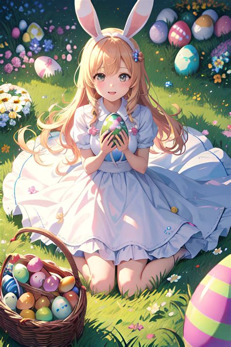 Easter Egg Collecting Bunny Girl By Deepkamen On Deviantart