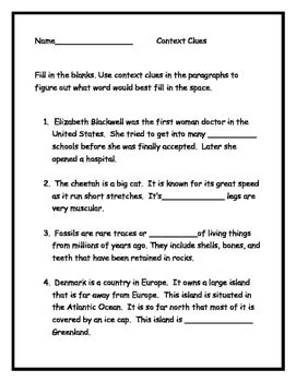 Using Context Clues To Determine Meaning By Meaningful Teaching TpT