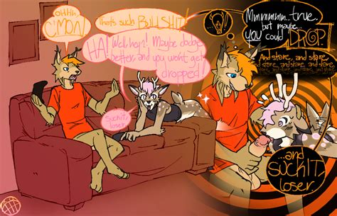 Rule 34 Anthro Antlers Bent Over Black Clothing Black Shirt Black Topwear Brown Body Clothing