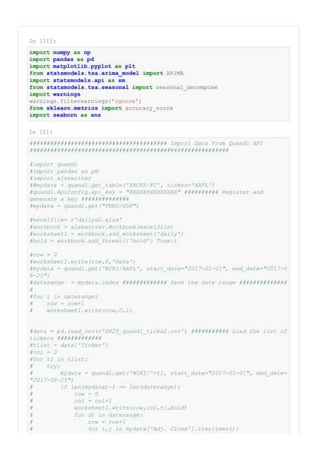 Forecast Stock Prices Python Pdf