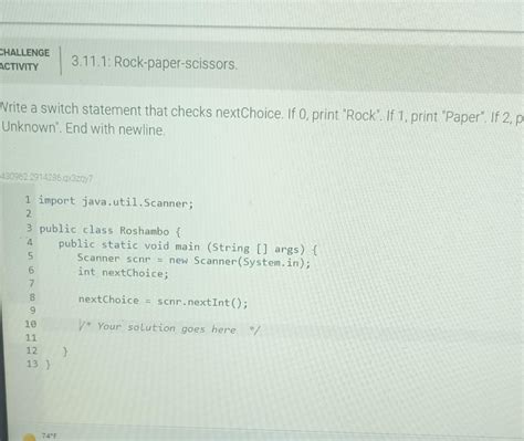 solved nrite a switch statement that checks nextchoice if