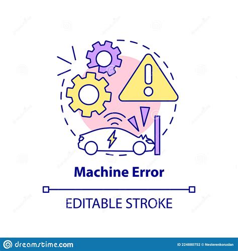 Machine Error Concept Icon Stock Vector Illustration Of Abstract