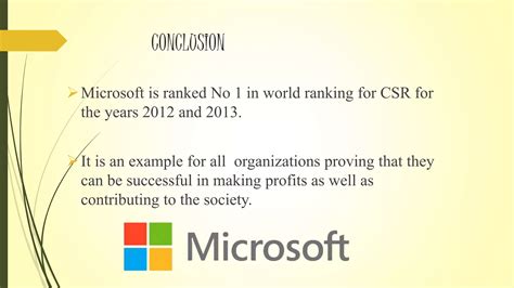 Microsoft Csr Ppt