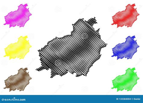 Central Kalimantan Map Vector Stock Vector Illustration Of Border