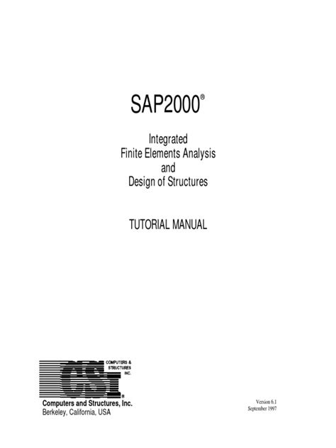Sap Tutor Pdf Beam Structure Column