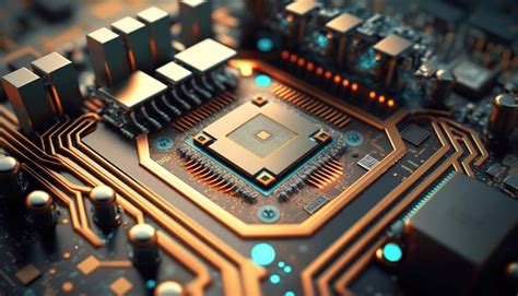 Ai 回路基板 技術背景 中央コンピューター プロセッサ Cpu コンセプト マザーボード デジタル チップ 技術科学背景 生成 Ai