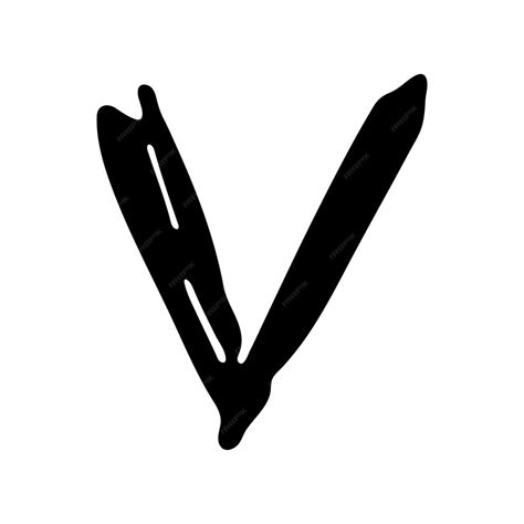 Premium Vector Hand Drawn Check Mark Illustration Marker Right Sign