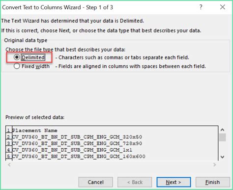 How Do I Split Text To Columns For Gcmfb Naming Templates Claravine