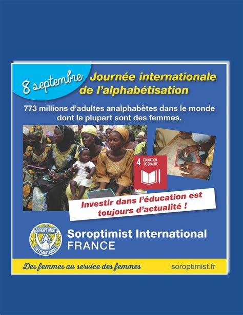 Journée internationale de lalphabétisation Soroptimist International