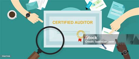 Vetores De Auditor Certificado Certificação Financeira Interna E