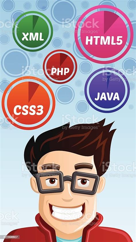 geek komputer programmer ilustrasi stok unduh gambar sekarang