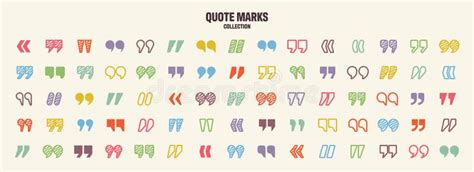 Hatched Text Quotation Marks Hand Drawn Quotes Icon Typographic