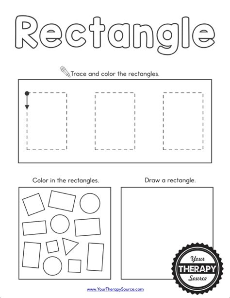 Shapes Worksheet Preschool Free Printables Your Therapy Source