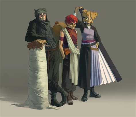Artstation Sand Team Gaara Temari Kankuro